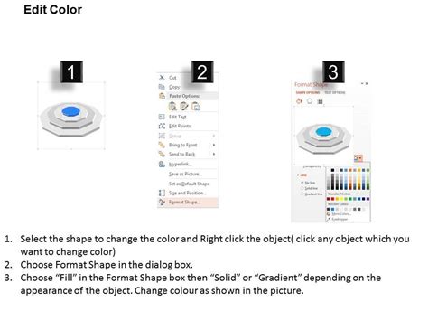Md Four Staged Concentric Process Icon Chart Powerpoint Template Slide Templates PowerPoint
