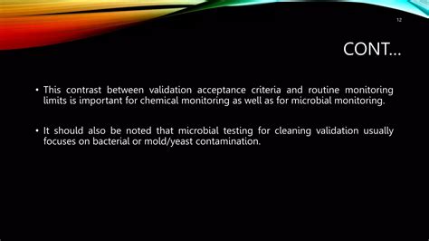 Microbial Issues In Cleaning Validationpptx Biotech And Biomedical