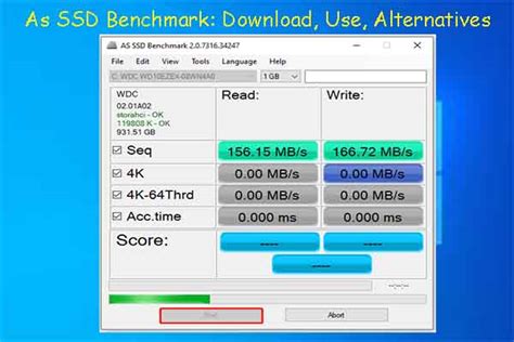 As SSD Benchmark Key Features Download Alternatives