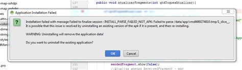 Android Build And Installation Error Installparsefailednotapk