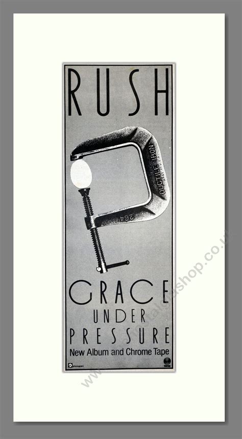 Rush Grace Under Pressure Vintage Advert 1984 Ref Ad201121 The