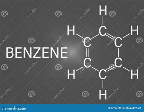 Benzene Or Cyclohexatriene Aromatic Hydrocarbon Molecule Skeletal
