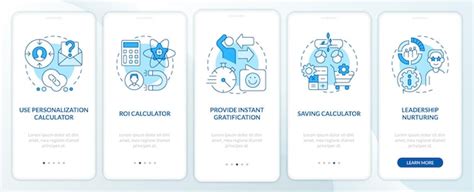 Premium Vector Lead Retention Blue Onboarding Mobile App Screen