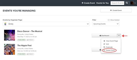 How To Delete An Event Support Center