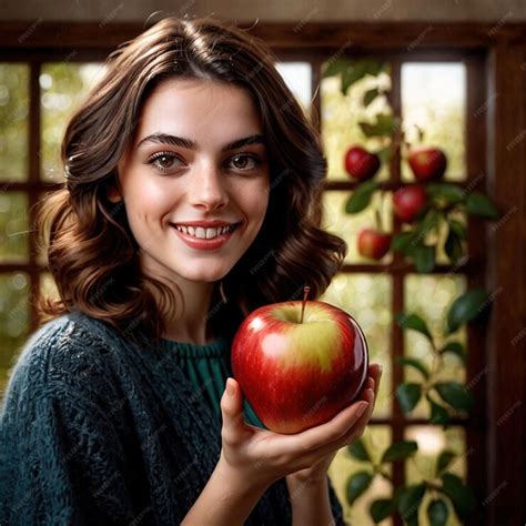 Female School Teacher Holding Apple Education Teaching Concept