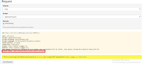 Rest API Token Based Authentication Mechanism With Swagger Not Working