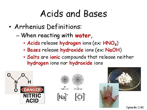 Acids And Bases Arrhenius Definitions When Reacting With