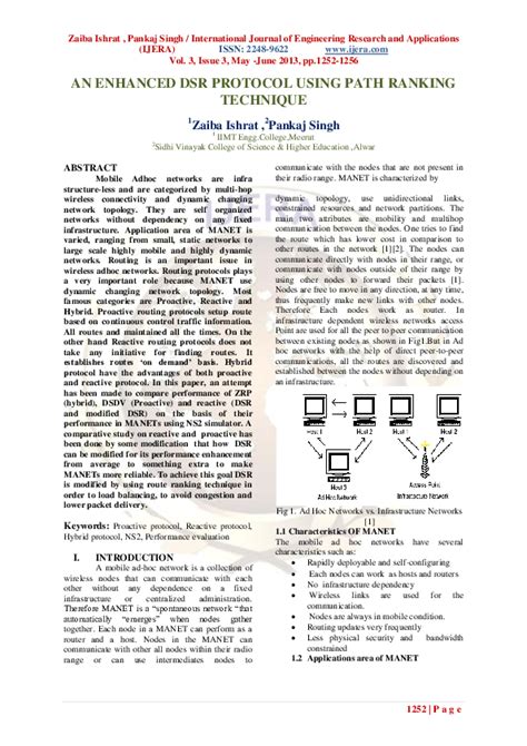 Pdf An Enhanced Dsr Protocol Using Path Ranking Technique
