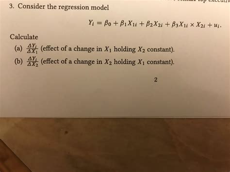 Solved Consider The Regression Model Yi B0 B1x1i