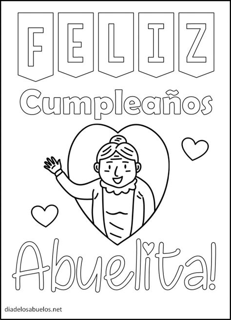 Happy Birthday Abuela Coloring Page