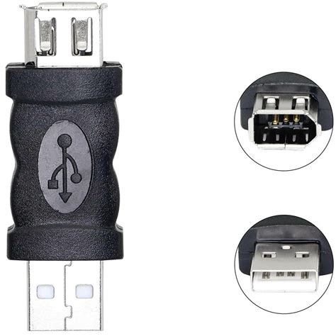 Firewire Ieee 1394 6 Pin Buchse Auf Usb A Stecker Adapter Konverter Für