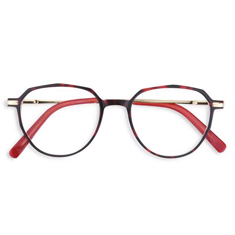 Yc 2147 Round Red Eyeglasses Frames Leoptique