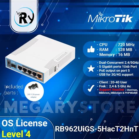 Jual Mikrotik Router Wireless Rb962uigs 5hact2hnt Hap Ac Shopee Indonesia