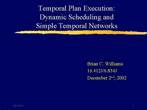 Temporal Plan Execution Dynamic Scheduling And Simple Temporal