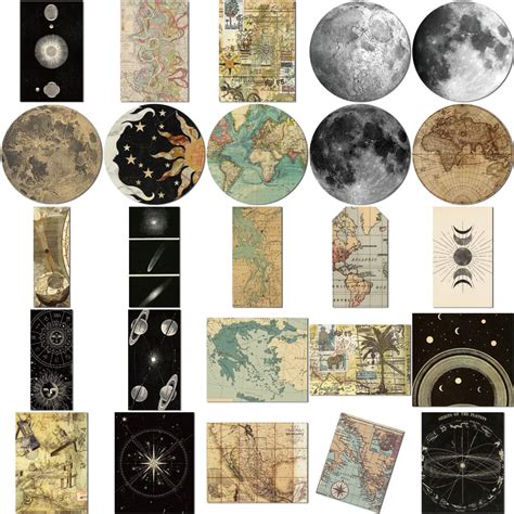 World Map Galaxies Stickers Pack Thepaperworm