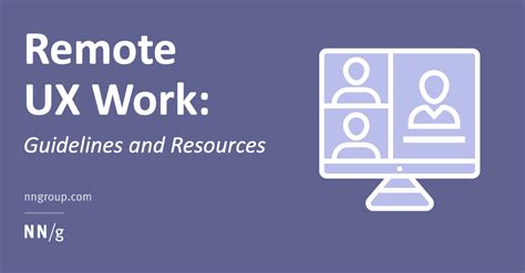Remote Ux Work Guidelines And Resources