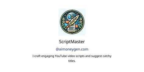Scriptmaster Gpts Features And Functions Examples And Prompts Gpt Store