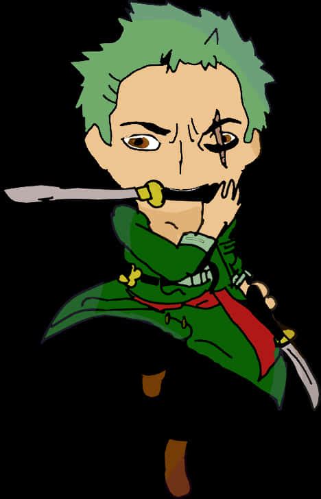 Download Chibi Zoro One Piece Anime Character