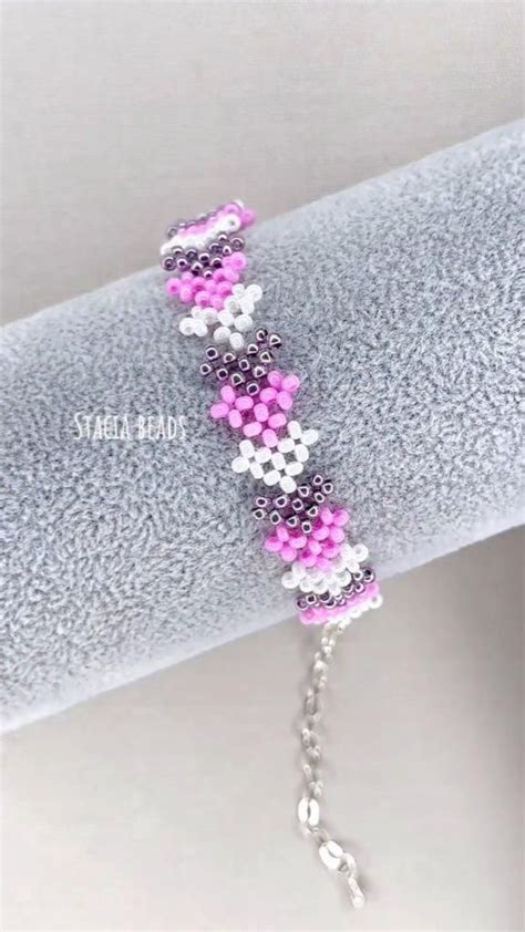 УЗОР СЕРДЕЧКИ ИЗ БИСЕРА БРАСЛЕТ ИЛИ ЧОКЕР Руководства по бисероплетению Бисер Браслет с