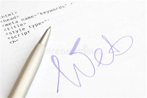 HTML Script Stock Photo Image Of Software Website Design