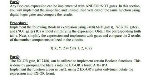 Solved Part Any Boolean Expression Can Be Implemented With Chegg Com