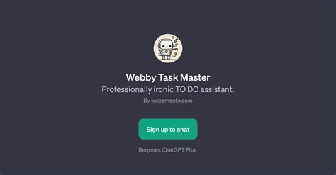 Webby Task Master Ai Tool For Task Management