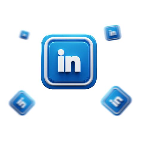 social media icon 3d illustration linkedin social media 3d button logo 25257015 png