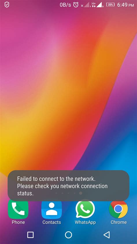 Networking Android Error Failed To Connect To The Network Please Check You Network