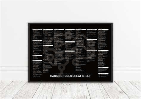 Hacking Tools Cheat Sheet Poster Bild Hacker Digital Etsy