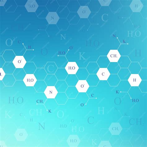 Premium Vector Scientific Hexagonal Chemistry Pattern Structure Molecule Dna Research As