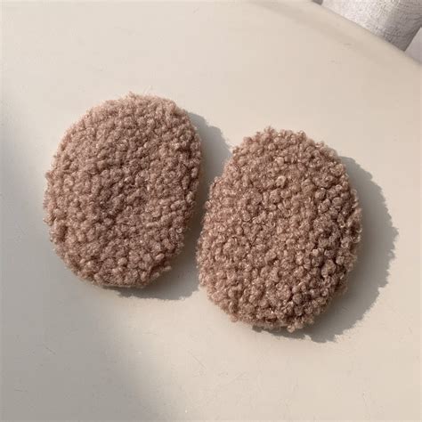 블루씨티 1쌍2pcs 따뜻한 똑딱이 양털 뽀글이 퍼 융털 기모 끈없는 귀마개 5color