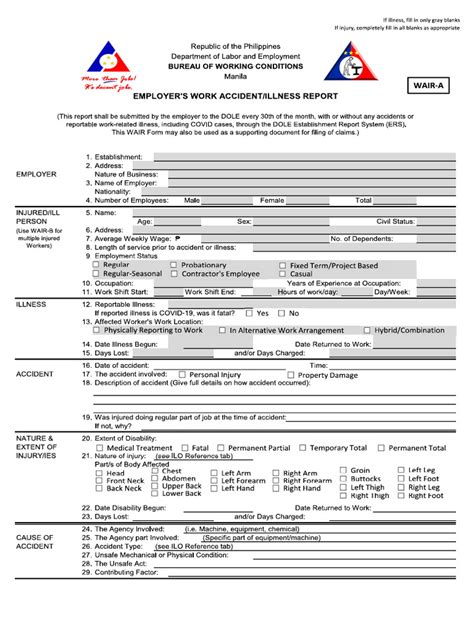 Wair Form Pdf