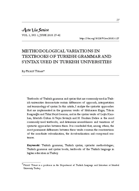 pdf “methodological variations in textbooks of turkish grammar and