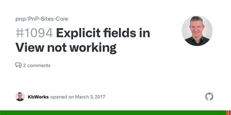 Explicit Fields In View Not Working · Issue 1094 · Pnppnp Sites Core