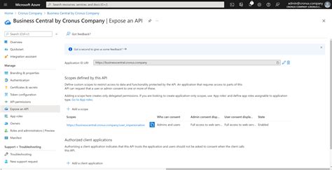 Configuring Business Central For Azure Active Directory Authentication