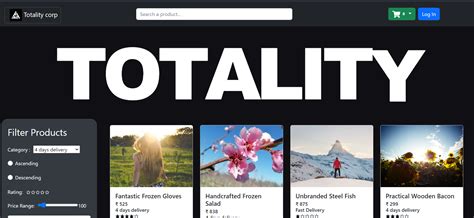 github abhishekrawe totalitycorp frontend challenge an ecommerce project with search filter
