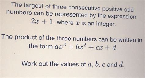 Solved The Largest Of Three Consecutive Positive Odd Numbers Can Be