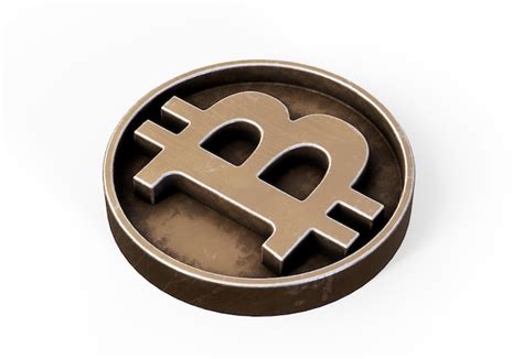 Premium Photo Bitcoin 3d Render Isometric Physical Bit Coin In Gold Digital Currency