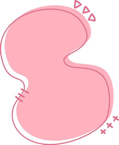 Quote Text Bubble Freestyle Shape Abstract With Pink Color And Pink Line 12664805 Png