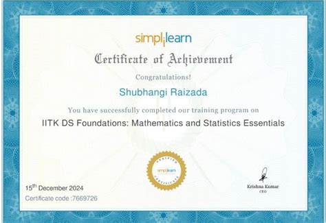 Datascience Iitkanpur Simplilearn Mathematicsandstatistics