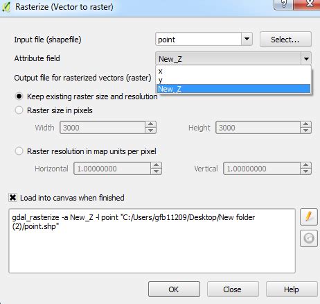 How To Convert Points To A Raster In QGIS Rasterize Does Not Show Z Field Geographic