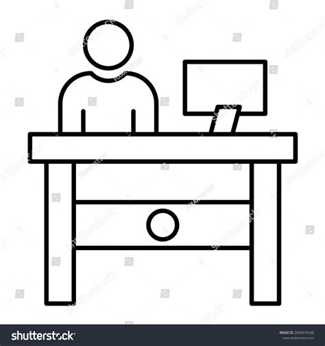 Vector Working Outline Icon Design Stock Vector Royalty Free 2003079248 Shutterstock