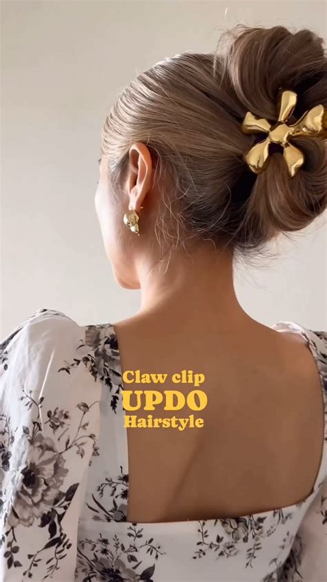 💇‍♀️ Easy And Chic Claw Clip Updo Elegant In Seconds 🔥🎀 Video
