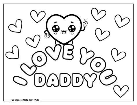 Printable I Love My Daddy Coloring Pages 2025