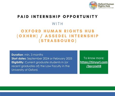 External Paid Internship Opportunity Oxford Human Rights Hub Oxhrh