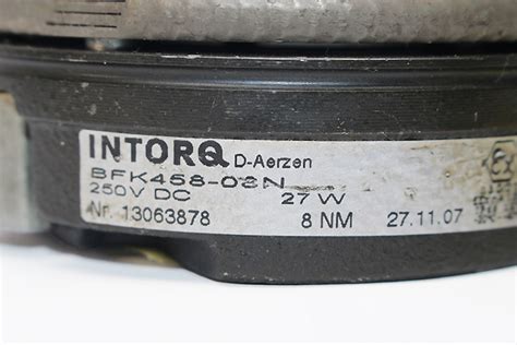 Intorq Bfk458 08n Electric Brake Coil 13063878 250v 8nm Ja Jordan