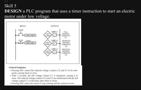 Solved Design A Plc Program That Uses A Timer Instruction To