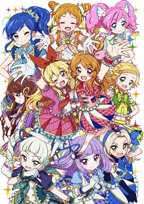 Hoshimiya Ichigo Kiriya Aoi Todo Yurika Ozora Akari Shibuki Ran And 5 More Aikatsu And 1