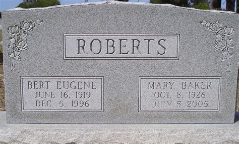 Bert Eugene Roberts 1919 1996 Find A Grave Memorial