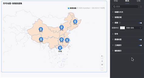 在地理地图上用符号标识展示数据点 符号地图 阿里云